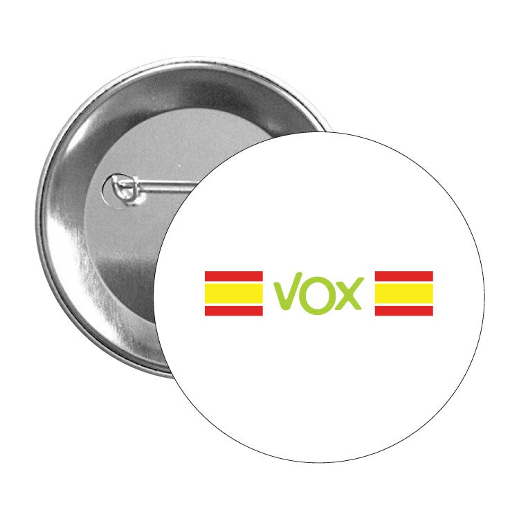 Chapa Vox Doble Bandera De España – Merchandising Vox